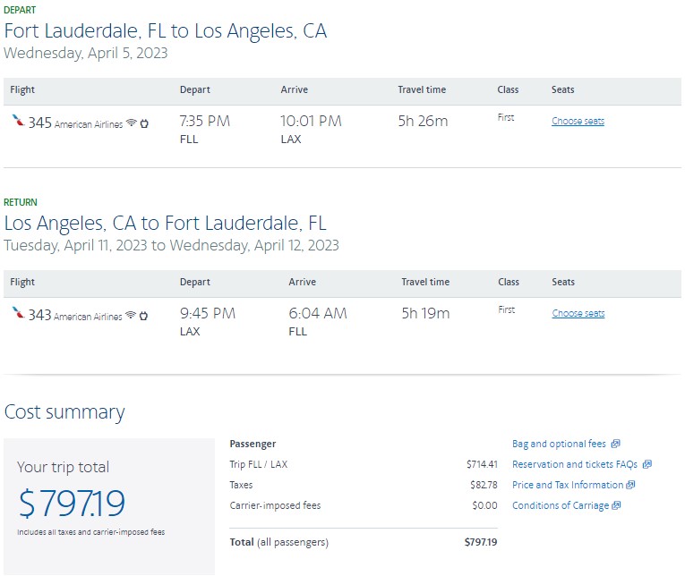 New Transcontinental Business Class Fares from $797 R/T - First Class Flyer