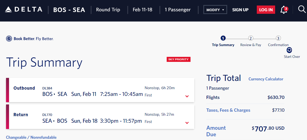 Domestic Coast-to-Coast Business Class Fares from $707 R/T - First ...