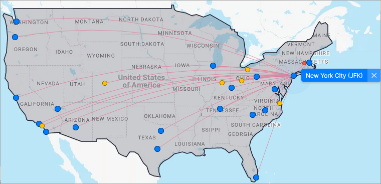 AA NYC map - First Class Flyer