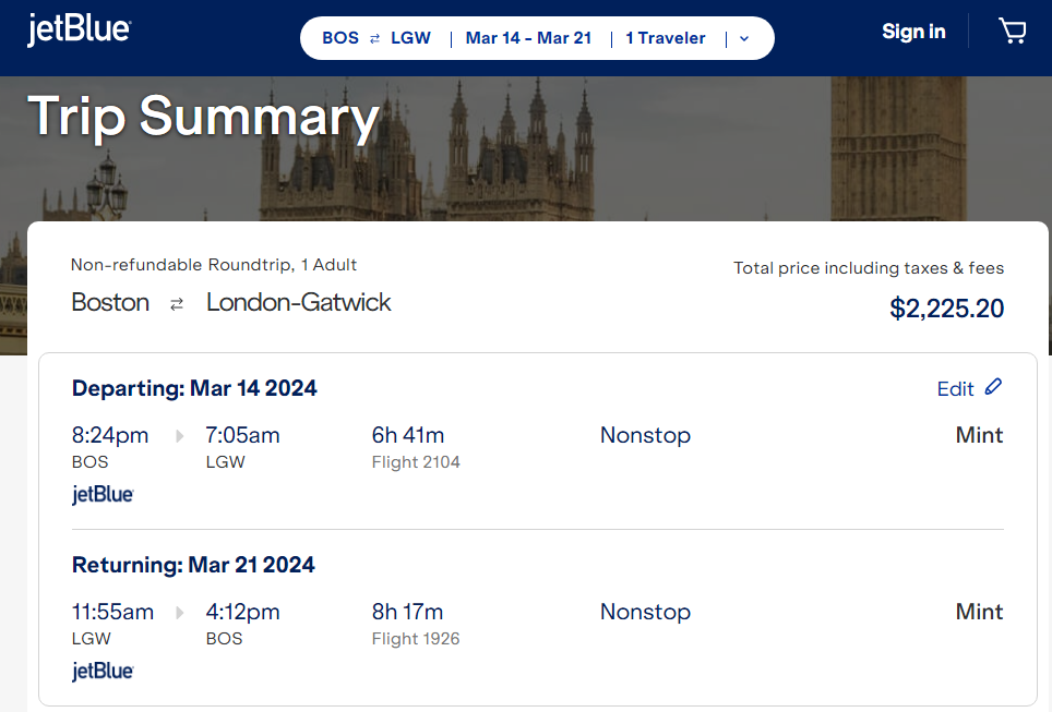 Money > London > All Year > Biz Class > $2,225 to $3,219 R/T - First ...